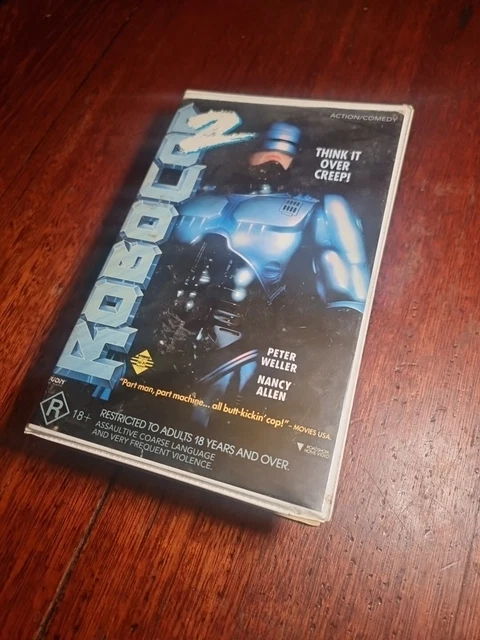 ROBOCOP 2 RARE VHS Video tape VILLAGE sci-fi action R18 Clamshell BIG ...