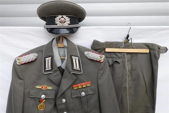 GRENZE KVP STASI NVA Offizier Uniform+Mütze Oberstleutnant der ...