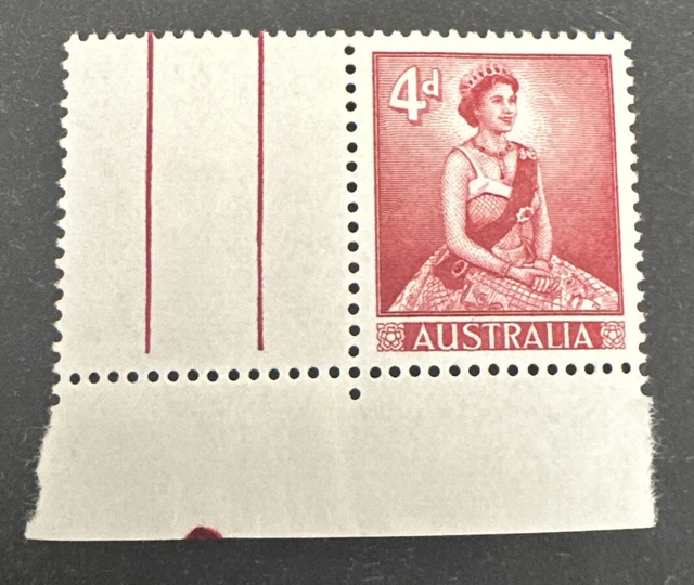 1959-63 PRE-DECIMAL QUEEN Elizabeth II 4d Carmine Stamp MUH No WMK EUR ...