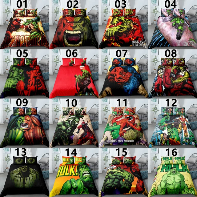 THE HULK SINGLE Double King Super King Bed Duvet Quilt Cover Set ...