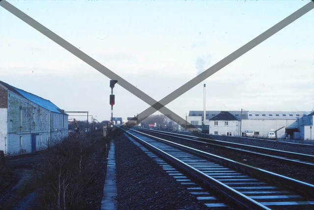 RAILWAY LOCOMOTIVE 35MM Slide Looking Towards Newark Crossing Signal ...