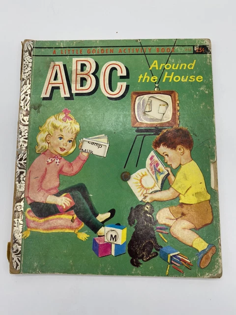 LITTLE GOLDEN BOOK Activity Book ABC Around the House - wheel intact ...