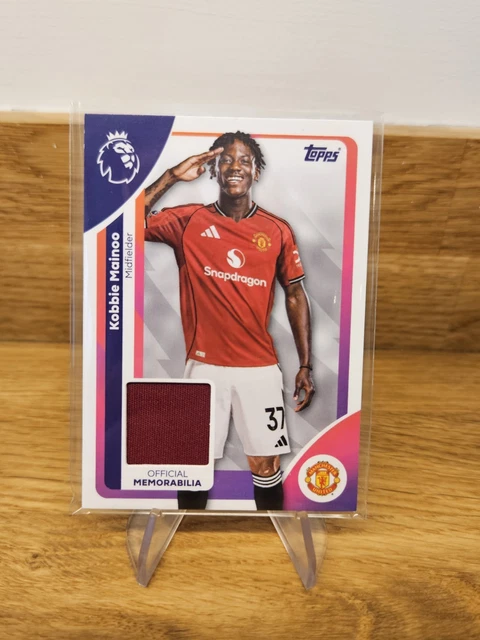 TOPPS PREMIER LEAGUE 2026 Card Kobbie Mainoo Relic Manchester United ...
