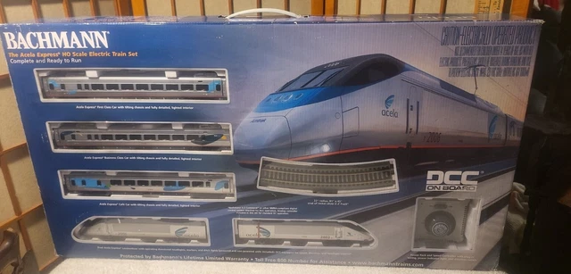 BACHMANN 01204 AMTRAK Acela DCC Express Electric Train Set w/ E-Z Track ...