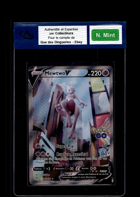 CARTE POKÉMON MEWTWO V EB 10.5 Pokémon GO 72/78 FR Ultra Rare Full Art ...