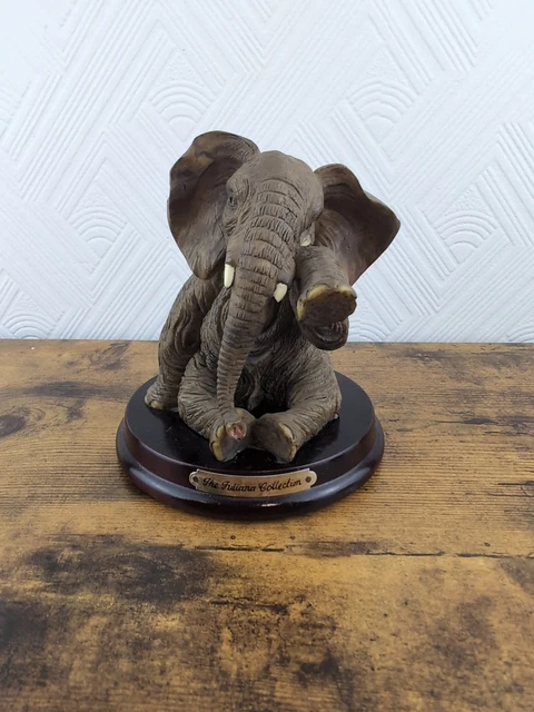 VINTAGE RESIN JULIANA Collection Elephant Tear Figure Sculpture With ...