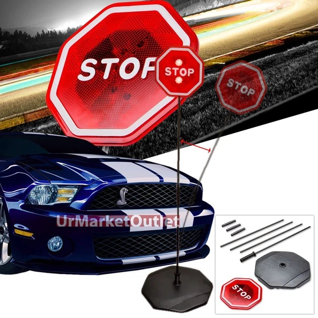 GARAGE/PACKING SAFETY LED Light Stop Sign Warning/Guide Stand with ...