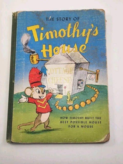 VTG 1941 WALT Disney Book TIMOTHY'S HOUSE Dumbo Mouse Poor Condition HC ...