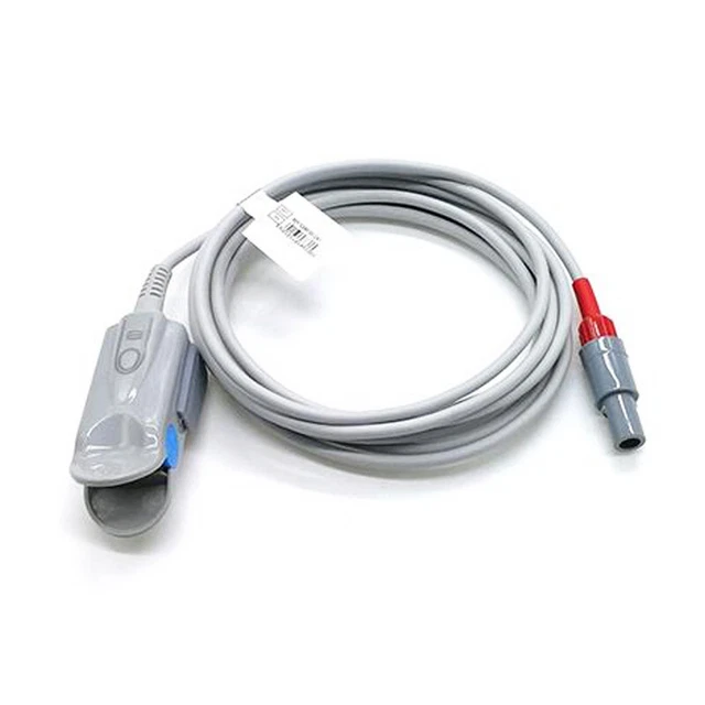 REUSABLE 8PIN ADULT Finger Clip SpO2 Sensor Cable for Comen C60/80 ...