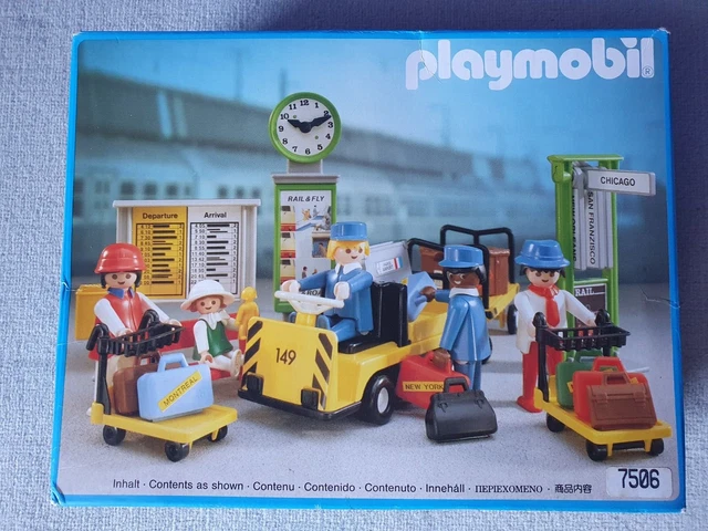 PLAYMOBIL 7506 EISENBAHN Bahnhof Klicky Figuren Train Set Neu New OVP ...