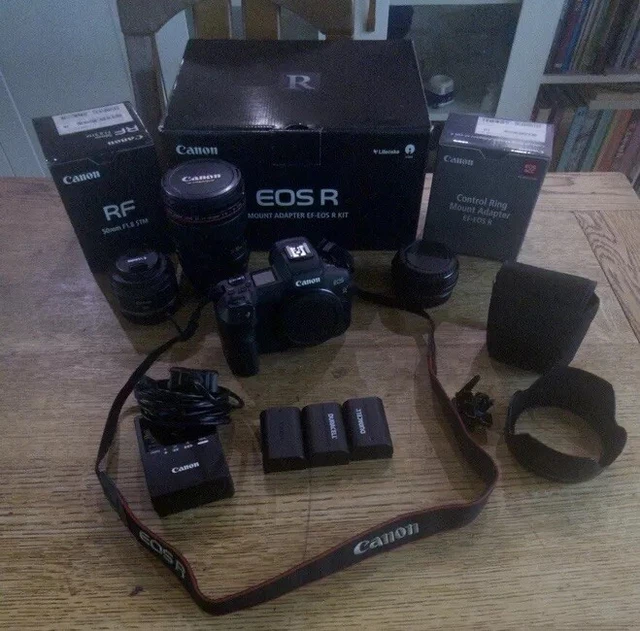 CANON EOS R, RF To EF control Ring Adapter, RF50mm F1.8, EF 24-105L F2 ...