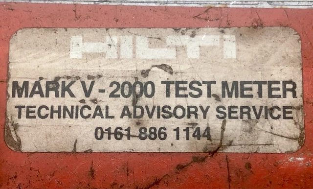HILTI MARK V 2000 Test Meter Anchor Tester Full Kit In Case Proof ...