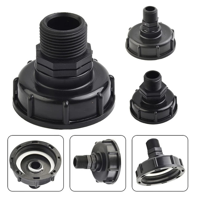 HEAVY DUTY IBC Container Adapter with 1 inch Lid Cap for Water Tank ...