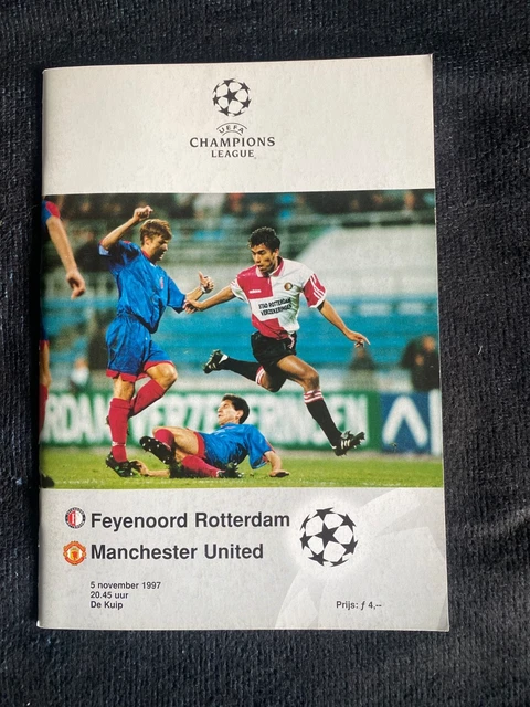 FEYENOORD V MANCHESTER United 1997/98 Champions League Programme/s 2 ...