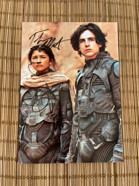 TIMOTHEE CHALAMET PAUL Atreides Zendaya Chani Dune autographed photo ... TIMOTHEE CHALAMET PAUL Atreides Zendaya Chani Dune autographed photo ...