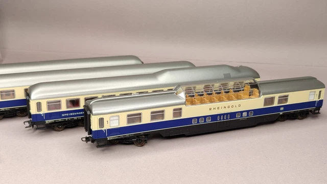 LIMA H0 RHEINGOLD Waggon Set 212647 mit kurzen Kupplungen, Länge ...