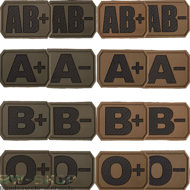MILITARY PATCH 3D Blood Group Army Blood Patch Federal Defense Badges ...