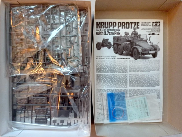 TAMIYA 35259 KRUPP Protze 1ton 6x4 Kfz.69 Towing Truck with 3,7cm Pak 1 ...