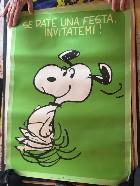 VINTAGE PEANUTS SCHULZ SNOOPY POSTER ORIGINALI UNITED FEATURE SYNDICATE ...