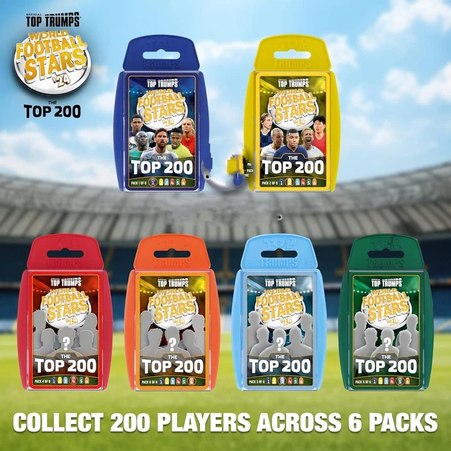 TOP TRUMPS WORLD Football Stars Top 200 Card Games Packs 1- 5 Multi Buy ...