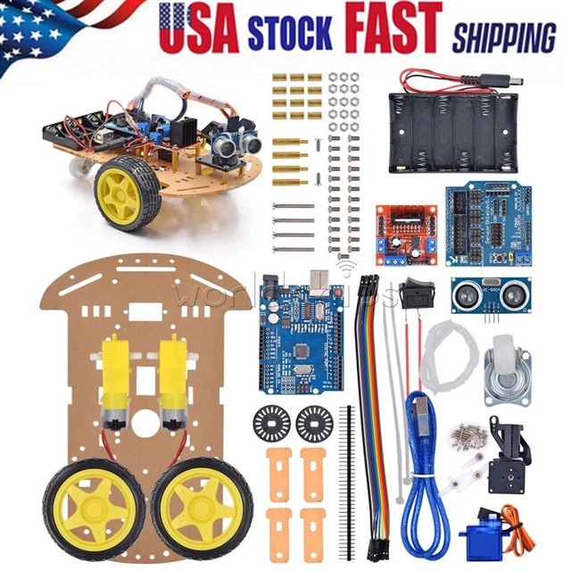AVOIDANCE TRACKING SMART Robot Car Chassis Kit Ultrasonic module For ...