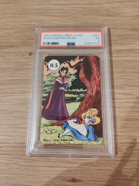 PSA 5 - 1952 Castell Bros Pepys Alice in Wonderland Disney Vintage ...