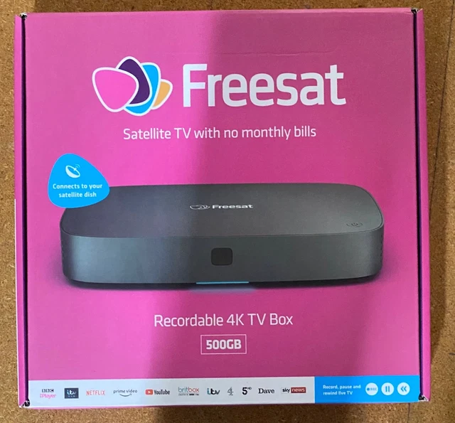 NEW FREESAT UHD-4X 500 Smart 4K Ultra Hd Digital Tv Recorder 500Gb £204 ...