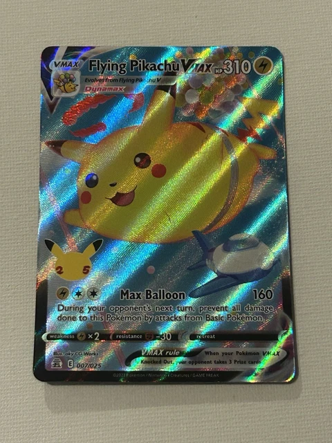 POKÉMON TCG FLYING Pikachu VMAX 007/025 Celebrations 25th Anniversary ...