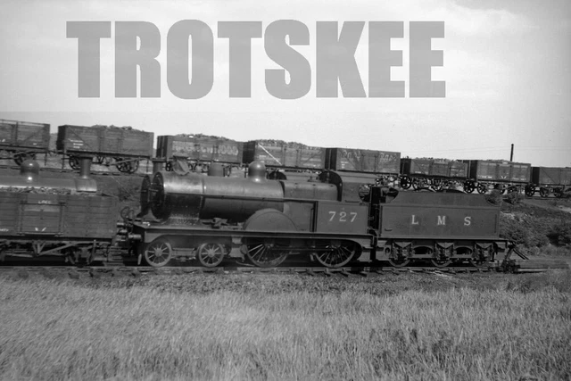 LARGER NEGATIVE LMS London Midland & Scottish Steam Loco 727 Canklow ...