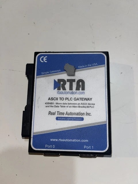 RTA N700 ASCII TO PLC GATEWAY. 435NBX. DUAL PORT, ETHERNET I/P GATEWAY ...