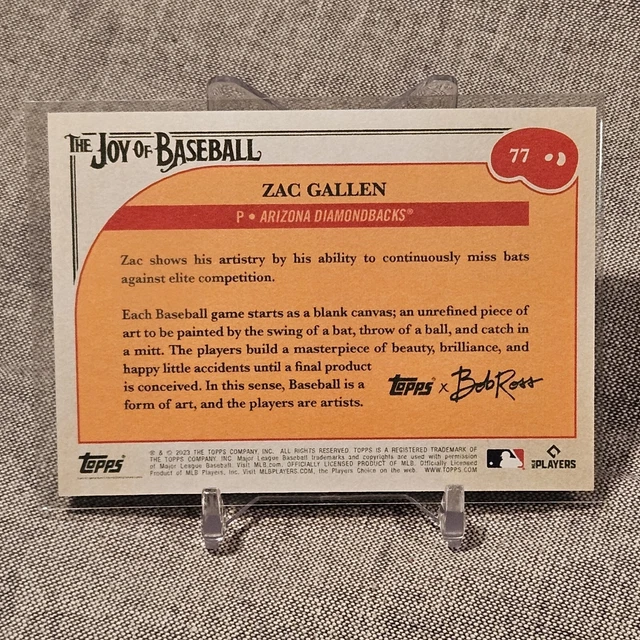 CARTA 2023 TOPPS x Bob Ross Joy of Baseball #77 ZAC GALLEN Diamondbacks ...