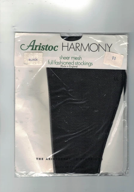 VINTAGE ARISTOC HARMONY Sheer Mesh Fully Fashioned Stockings Size 11 LL ...