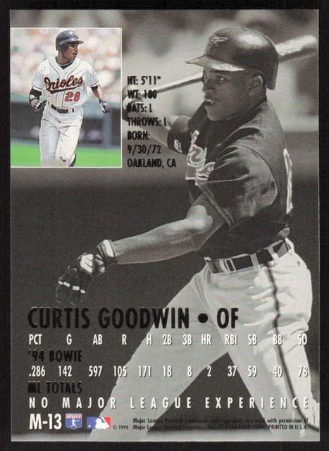 1995 ULTRA GOLD Medallion recrues #M-13 Curtis Goodwin Baltimore ...