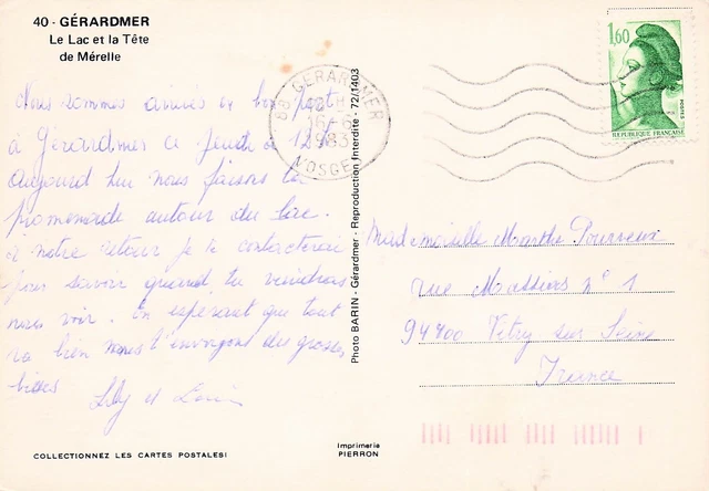 88 GERARDMER LE Lac Et La Tete De Merelle EUR 5,90 - PicClick FR