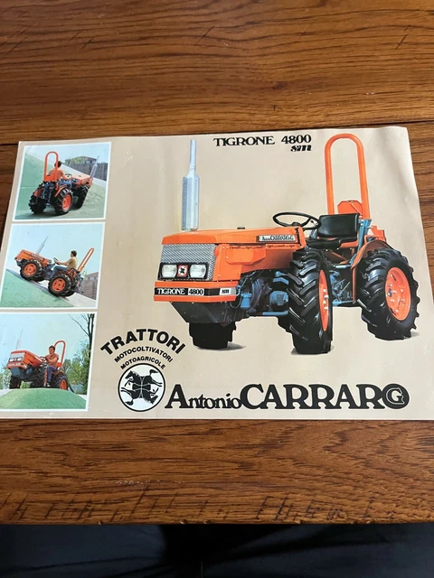BROCHURE TRACTEUR ANTONIO Carraro Tigrone 4800 FCCA EUR 25,83 - PicClick FR
