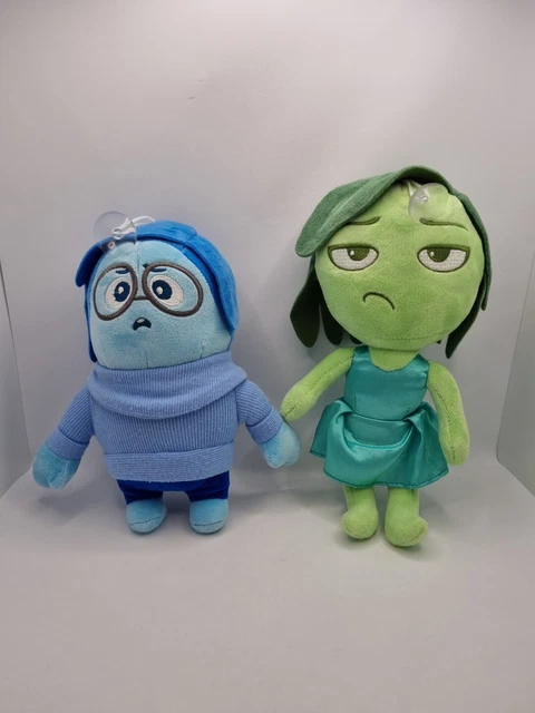 DISNEY PIXAR INSIDE Out Sadness & Disgust Plush Soft Toys Window ...