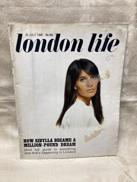 MAGAZINE LONDON LIFE for 30th July 1966 featuring Sibylla on the cover ...