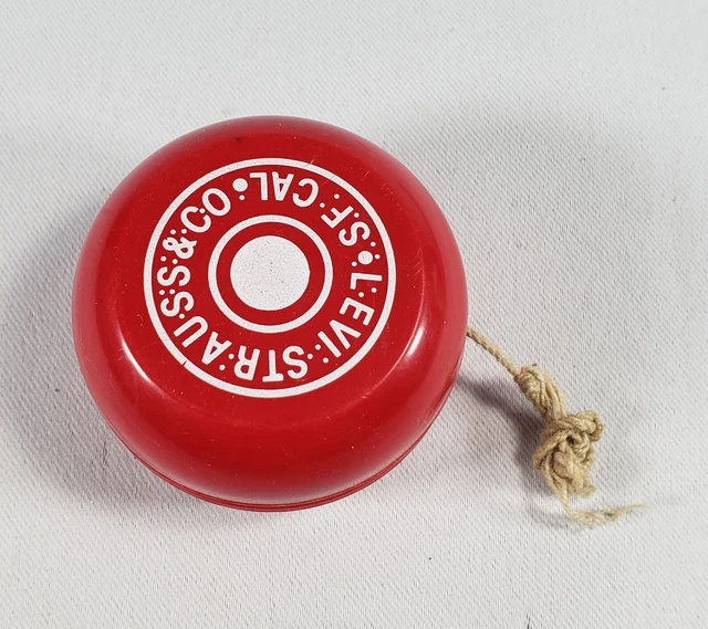 VINTAGE LEVI STRAUSS Red Yo-Yo RARE Collectible Toy Jeans Company ...