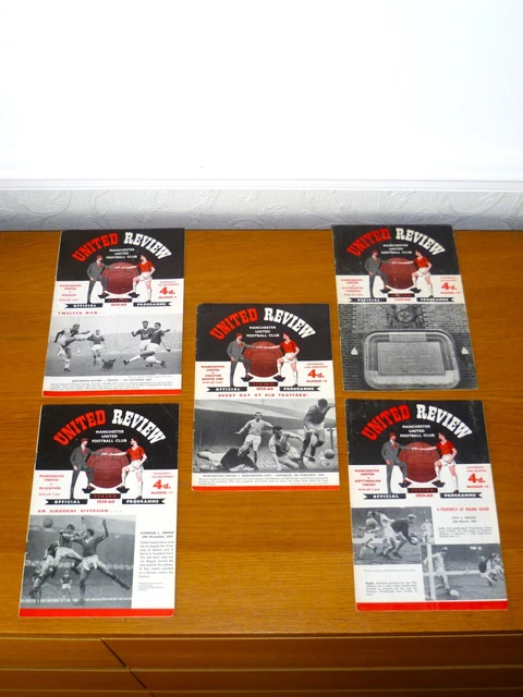 1959/60***5 TOKENS INTACT***5 Out Of 23 Manchester United Programmes £ ...