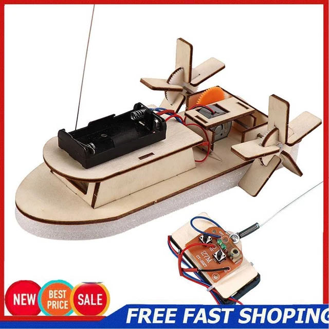 DIY PADDLE WHEEL Ship Model Students Science Experiments Remote Control ...