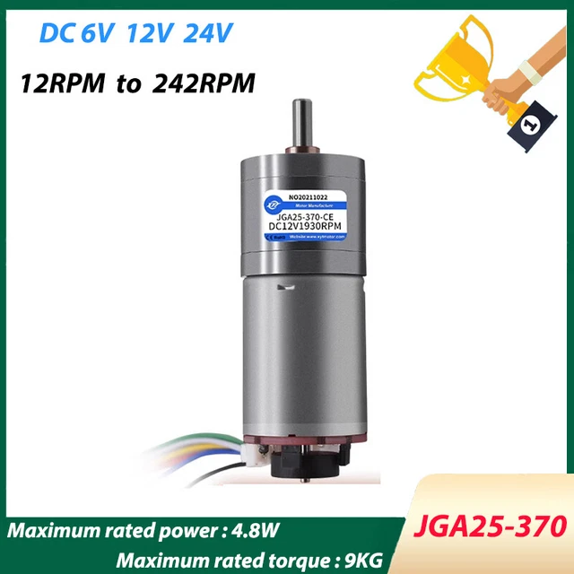 MICRO GEARED MOTOR DC 6V 12V 24V Reduction Reversible with Encoder JGA25-370 $17.66 - PicClick AU
