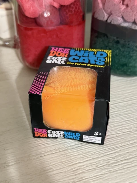 NEEDOH FUZZ BALL Wild Cats Fuzzball Squishy Toy - Orange NEW IN BOX ...