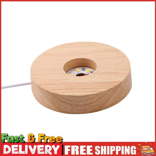 WOODEN LED LIGHTS Display Stand Night Lamp Holder Table Lamp Base ...