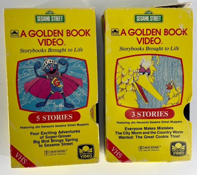 SESAME STREET GOLDEN Book Video Classic VHS Tape - Super Grover - Big ...