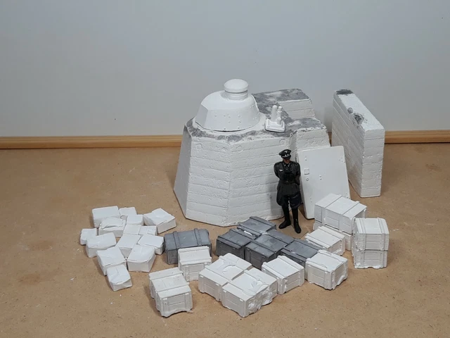 1:35 SCALE WW2 German Tank Turret bunker model, crates EUR 15,88 ...