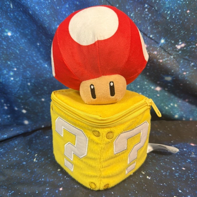LITTLE BUDDY SUPER Mario Bros Coin Box & Mushroom Pair 5" Plush 2017 £ ...