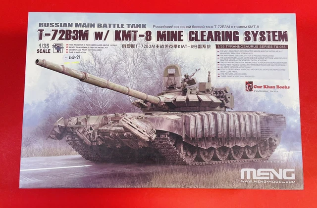 MENG 1/35 RUSSIAN Main Battle Tank T-72B3M W/Kmt-8 Mine Clearing System Model Ki £40.00 ...