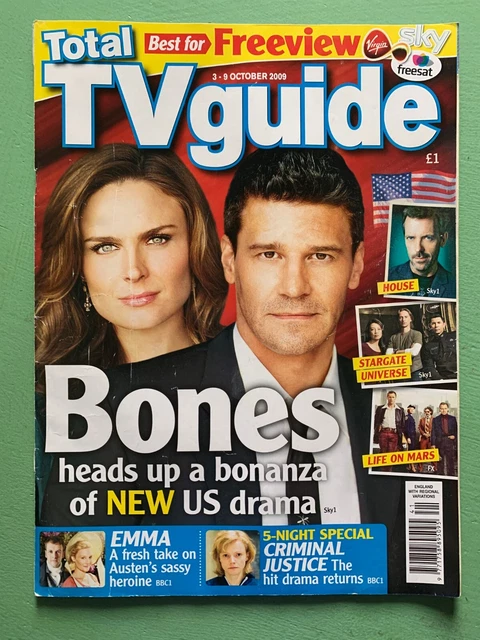 TOTAL TV GUIDE Oct-2009 DAVID BOREANAZ Robert Carlyle Romola Garai Maxine Peake EUR 15,80 ...