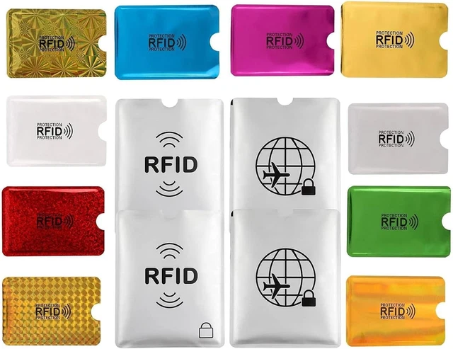 RFID BLOCKING CARD Holder and Passport Protector Sleeves with Aluminium ...