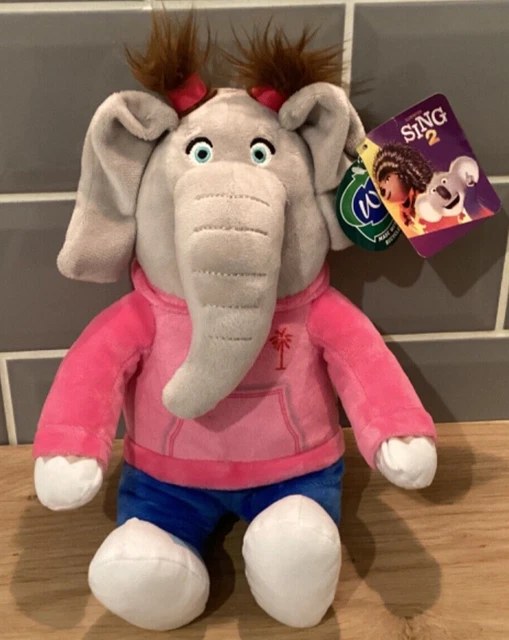 SING 2 MOVIE Meena Elephant Plush Soft Toy Animal Universal Studios 12 ...